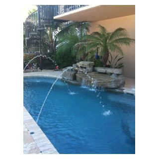 Small Pool & Rock Waterfall - Beach Style - Pool - Tampa - by David ...