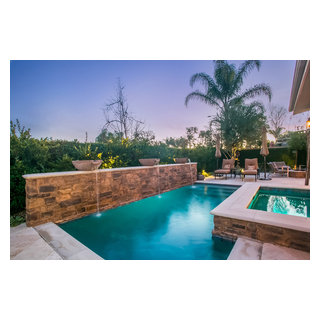 Small Space Pool and Spa - Mediterranean - Pool - Los Angeles - by Tami ...
