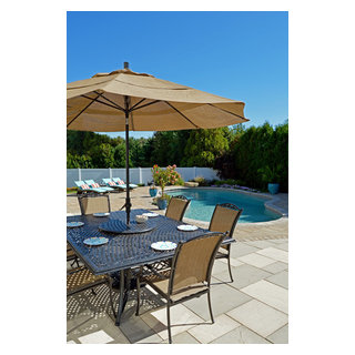 Smithtown, NY Pool, Patio, Outdoor Kitchen & Firepit - Transitional ...