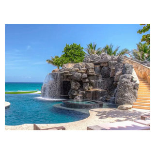 South Florida Landscaping Pool Waterfall - Tropical - Pool - Miami - by ...