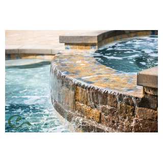 Hot Tub Spillway - Farmhouse - Pool - Orange County - by Conscious ...