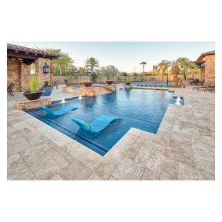 Spectacular New Pool and Landscape Project in Gilbert - Contemporary ...