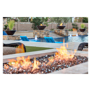 Spectacular New Pool and Landscape Project in Gilbert - Contemporary ...