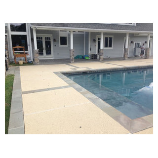 Spray Texture Concrete Overlay - Traditional - Pool - DC Metro - by ...