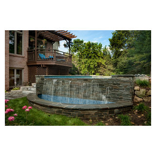 St. Charles, IL Swimming Pool with Infinity Edge in a Rustic Setting ...