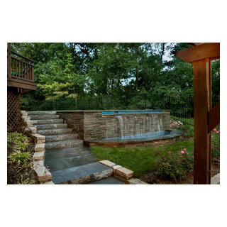 St. Charles, IL Swimming Pool with Infinity Edge in a Rustic Setting ...