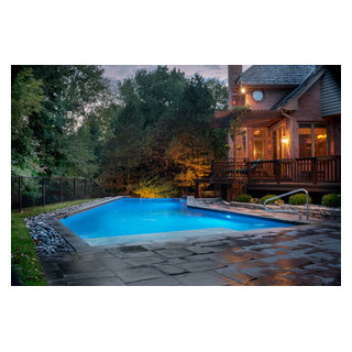St. Charles, IL Swimming Pool with Infinity Edge in a Rustic Setting ...