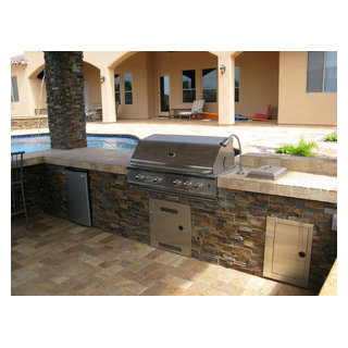 Stacked Stone Ledger Panel - Contemporary - Pool - Other - by Quality ...