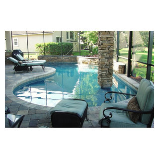 Stone Pillar - Modern - Pool - Jacksonville - by Core Outdoors, Inc ...