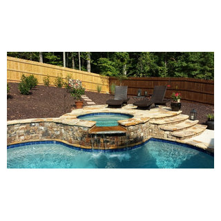 Stone Stacked Free Form Pool - Modern - Pools - Atlanta - von ...