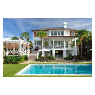 Sullivans Island Beach House with Island Influence - Pool - Beach Style ...