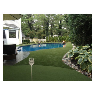 Summit NJ Custom Pool, Spa, Patio, & Putting Green - Traditional - Pool ...