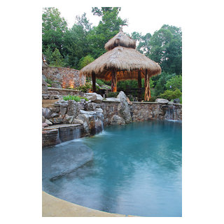 Surrounds Landscaping Ocean Blue Pebble Sheen - Tropical - Pool ...