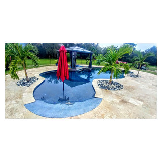 Swim Up Tiki Bar Pool - Tropical - Pool - Other - by Aaron's Elite Pool ...