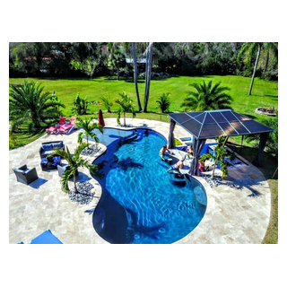 Swim Up Tiki Bar Pool - Tropical - Pool - Other - by Aaron's Elite Pool ...