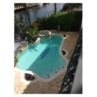 Swimming Pool Medallion in Glass - Méditerranéen - Piscine - Orlando ...