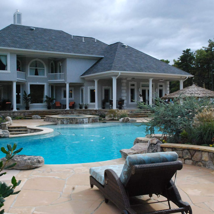 Flagstone Pool Deck | Houzz