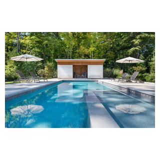 Tanglewood Modern Pool and Cabana - Transitional - Pool - Boston - by ...