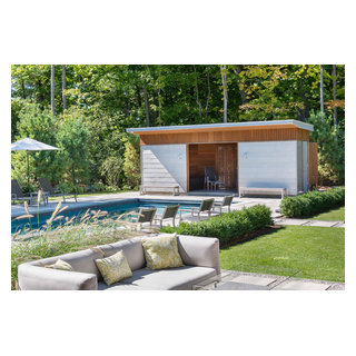 Tanglewood Modern Pool and Cabana - Transitional - Pool - Boston - by ...