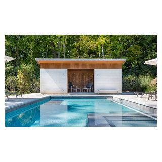 Tanglewood Modern Pool and Cabana - Transitional - Pool - Boston - by ...