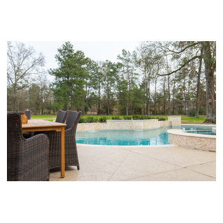 The Woodlands pool design - Contemporary - Swimming Pool & Hot Tub ...