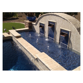 Tiled swimming pool - Tropical - Pool - Phoenix - by Bella Arte ...