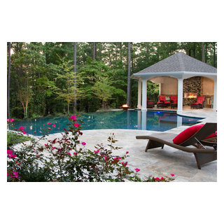 Transitional Infinity Edge Pool & Outdoor Firewall - Transitional ...