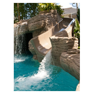 Tropical Oasis Pool with Waterfall - Tropical - Pool - Tampa - by ...