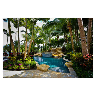 Tropical Pool view 2; Jupiter, Florida - Tropical - Pool - Miami - by ...