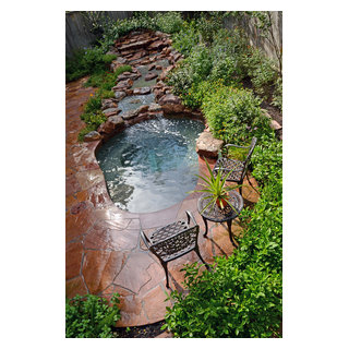 Unique Nature Integrated Spa - Rustic - Pool - Houston - by Vollmer ...