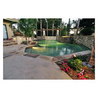 Pool Remodel w/ Stone Veneer - Mediterran - Pools - Los Angeles - von ...