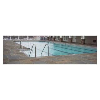 URBAN: outdoor heated commercial swimming pool with side entry steps ...