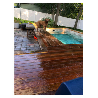 Urban Small Backyard Makeover with Plunge Pool - Contemporary - Pool ...