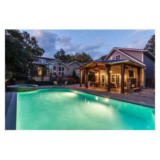 Vanderbilt / West End Covered Patio / Pool House - Rustic - Pool ...