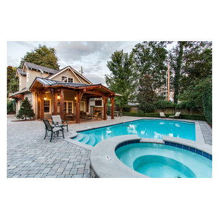 Vanderbilt / West End Covered Patio / Pool House - Rustic - Pool ...