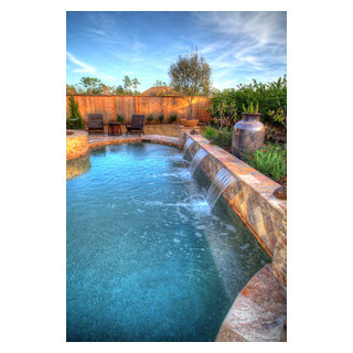 Walk-in Pool - Mediterranean - Pool - Houston - by Absolutely Outdoors ...