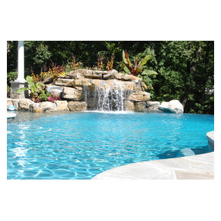 Waterfall and Infinity Pool - Tropical - Pool - New York - by Arapahoe ...