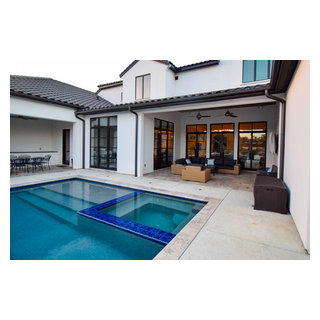 Westlake Modern Pool with Diving Platform - Contemporary - Pool ...