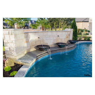 Westlake Pool Project with Water Wall - Contemporary - Pool - Dallas ...