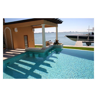 Wet bar pool - Tropical - Pool - Miami - by Foreverpools | Houzz
