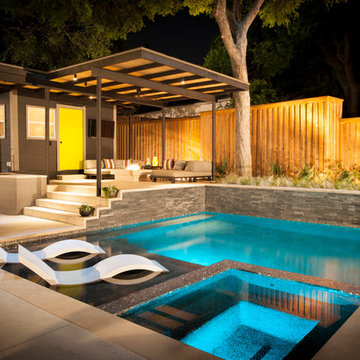 Midnight Blue Pebble Tec Pool - Photos & Ideas | Houzz