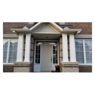 10" x 10" Plain Panel PVC Columns with Craftsman Trim - Modern - Porch ...