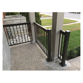 Aluminum Spindle Porch Railings - 125 - Contemporary - Porch - Toronto ...