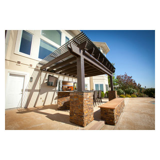 Attached Louvered Roof - Side View - Mediterranean - Porch - Louisville ...