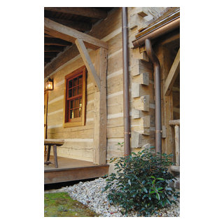 Central Kentucky Log Cabin Primitive Kitchen - Eclectic - Porch ...