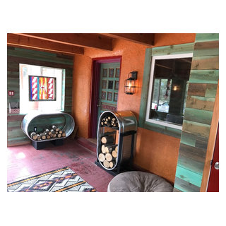 Colorful Southwest Modern Sun Porch - Southwestern - Porch ...