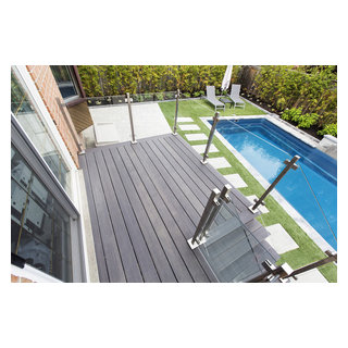 Composite Deck with Glass Railing - Contemporary - Porch - Toronto - by ...