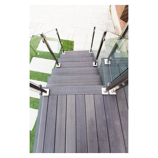 Composite Deck with Glass Railing - Contemporary - Porch - Toronto - by ...