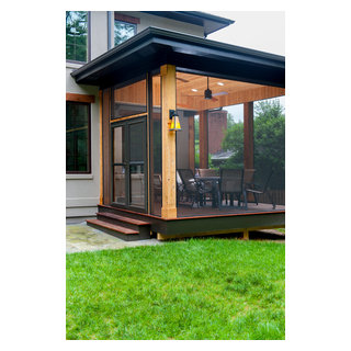 Contemporary Cedar Screen Room - Contemporary - Porch - DC Metro - by ...