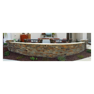 Copper Ledgestone Veneer Wall - Traditional - Porch - San Francisco ...